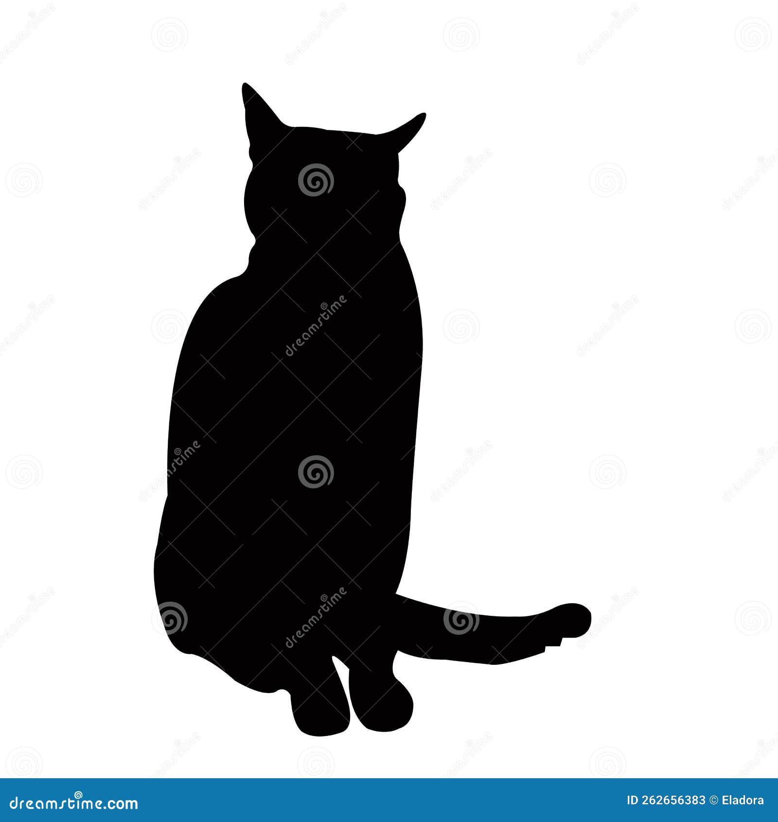 A Cat Body Silhouette Vector Stock Illustration - Illustration of ...