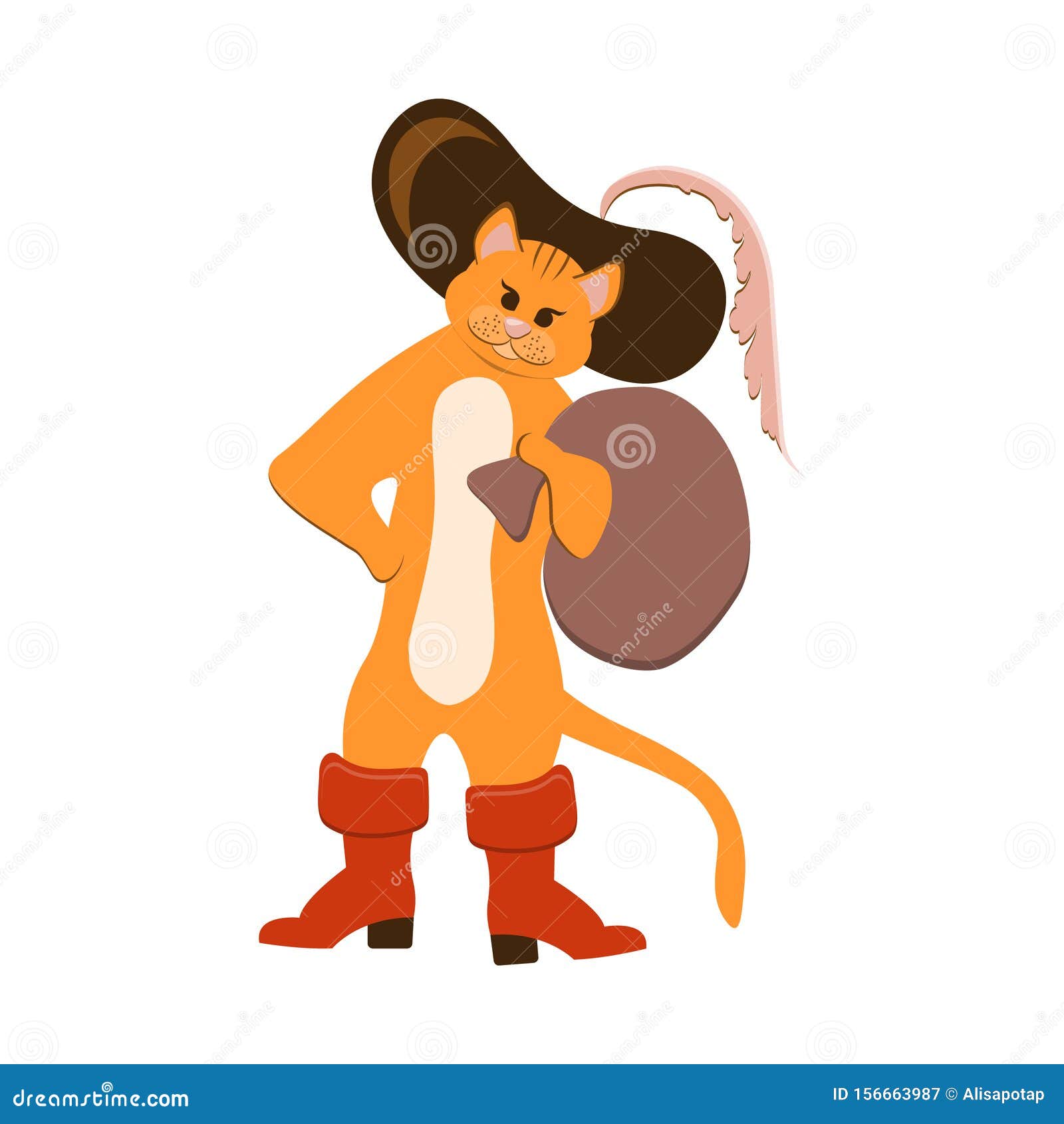 Cat in boots stock vector. Illustration of fantasy, cute - 156663987