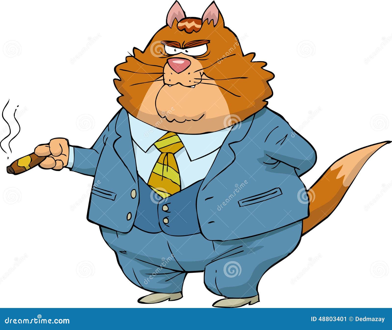 Cat boss stock vector. Illustration of pets, money, painting - 48803401