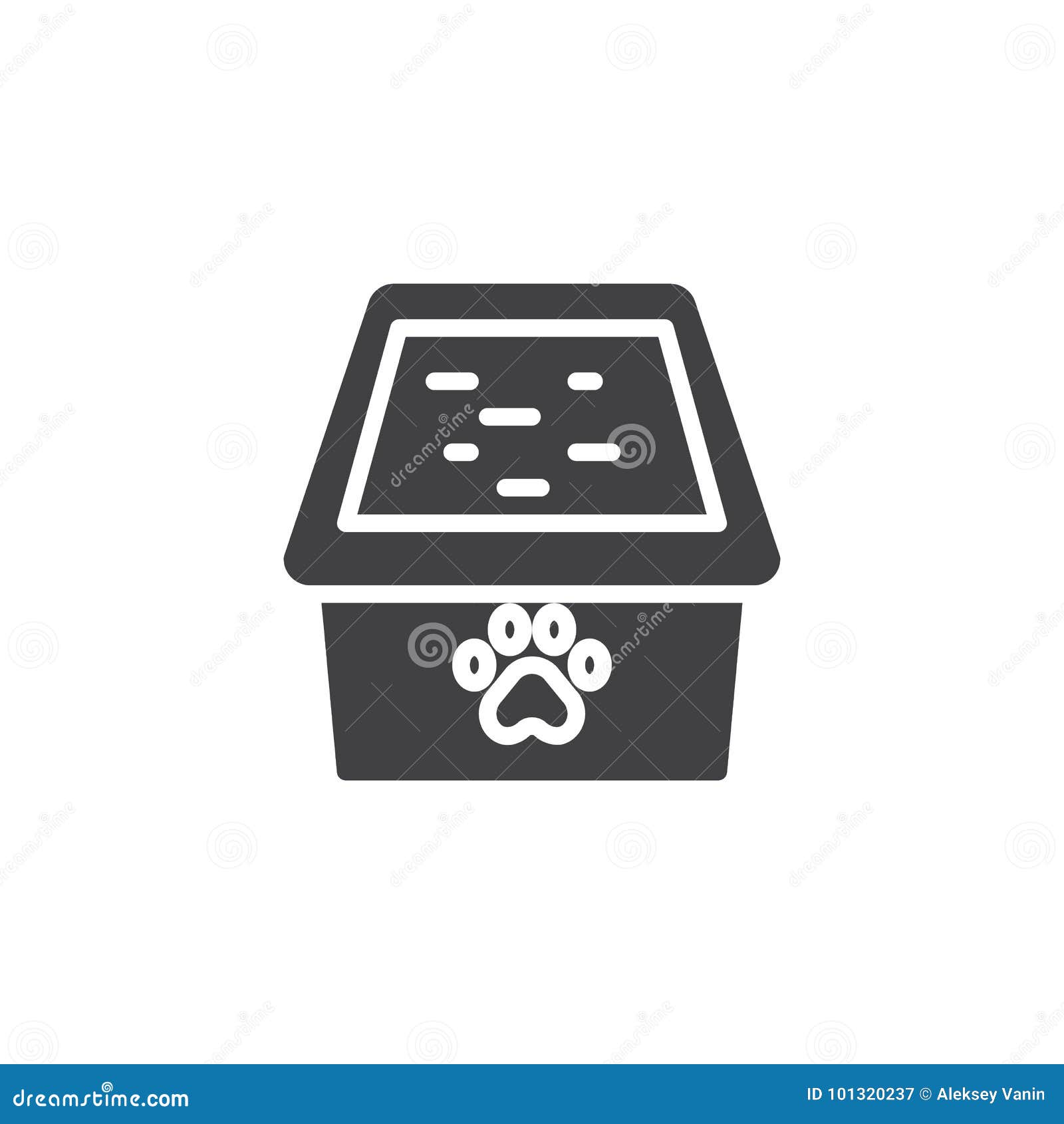 Cat box icon vector stock vector. Illustration of graphics - 101320237