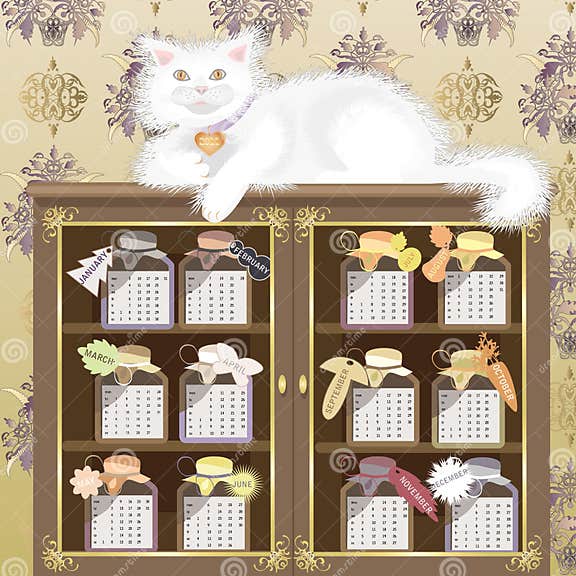 Cat buffet stock vector. Illustration of talisman, postcard - 15455176