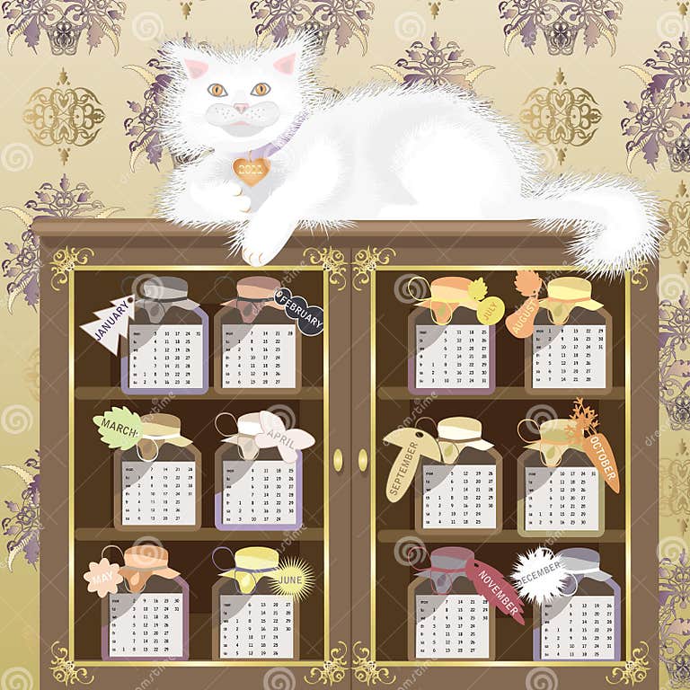 Cat buffet stock vector. Illustration of talisman, postcard - 15455176