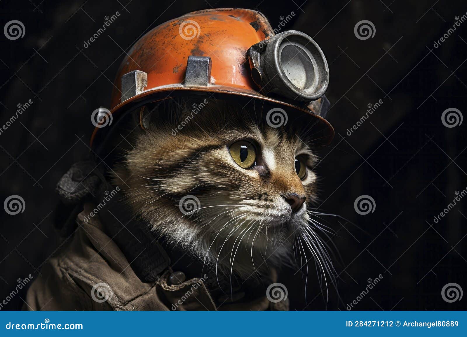Cat Builder at the Factory. Generative AI Stock Photo - Image of animal ...
