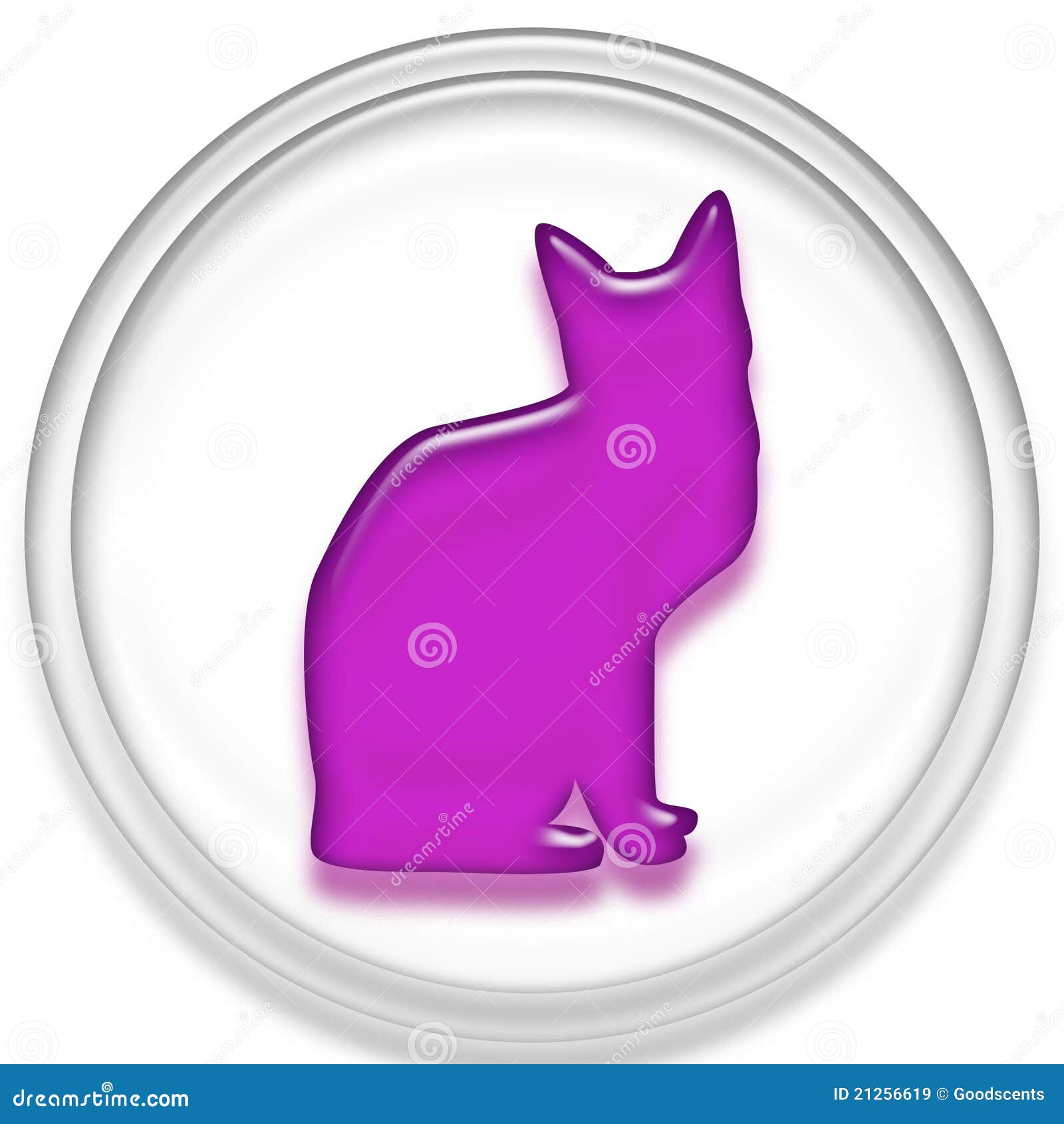 Cat button stock illustration. Illustration of button - 21256619