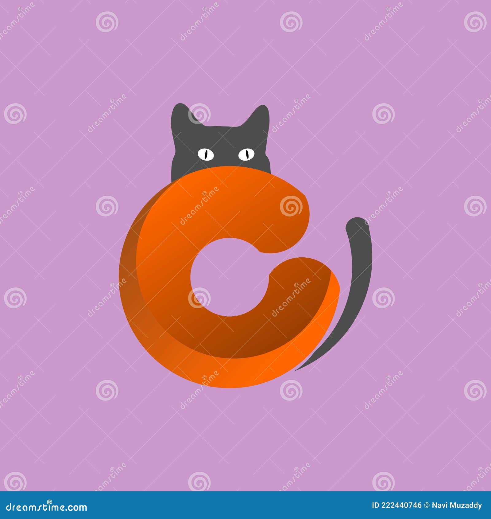 Cat and c stock vector. Illustration of alphabet, forming - 222440746