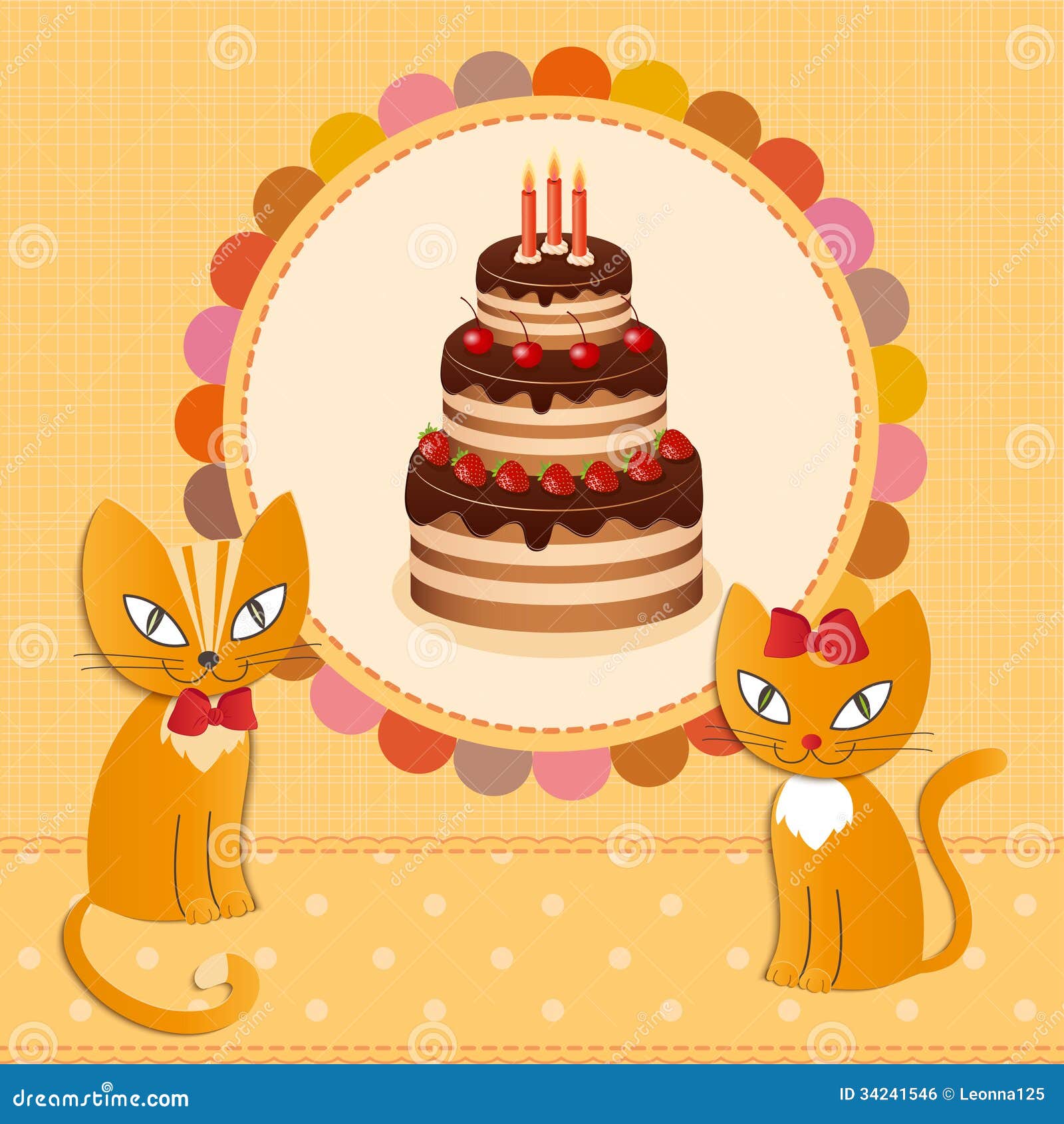 Cat Cake - Illustration, Vektor Stock Illustration - Illustration of ...