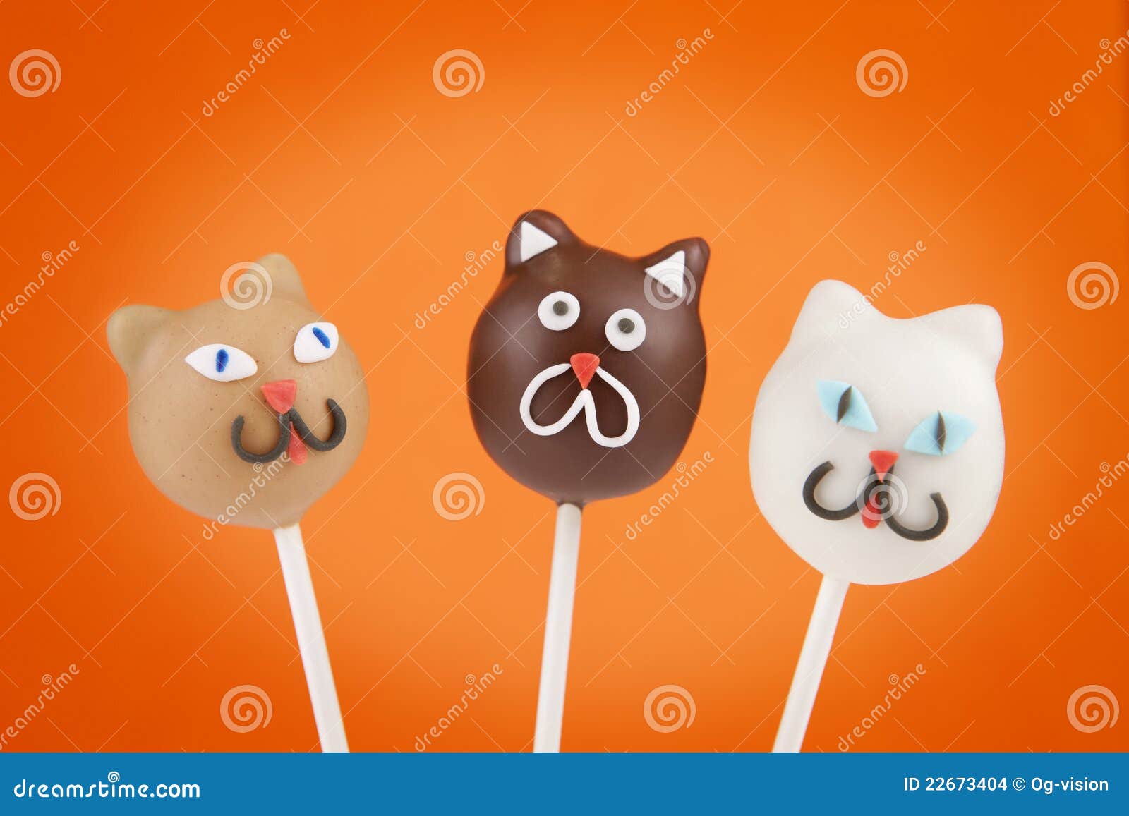 Cat cake pops stock photo. Image of food, eating, confectionery - 22673404