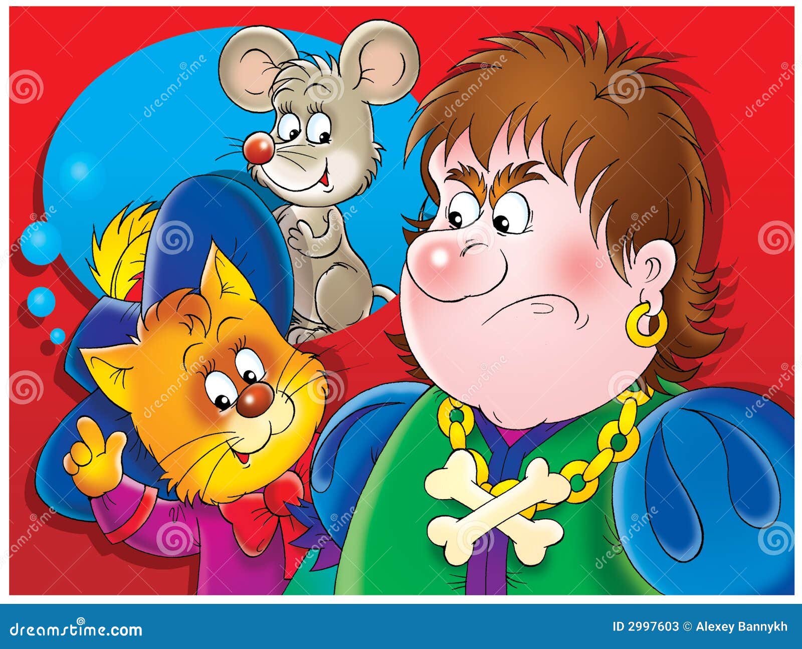 Cat and cannibal stock illustration. Illustration of cheerful - 2997603