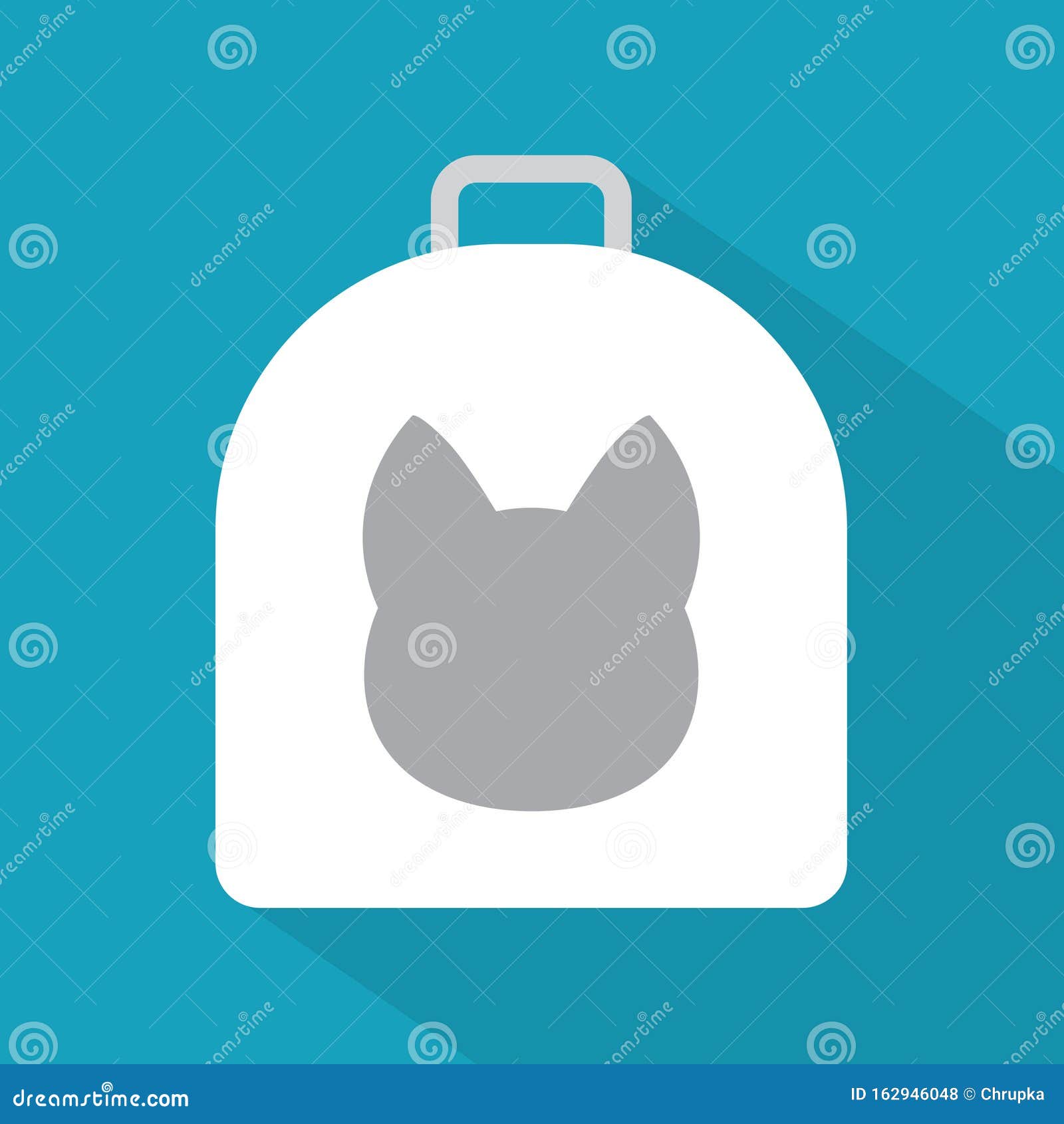 Cat carrier box icon stock vector. Illustration of graphic - 162946048