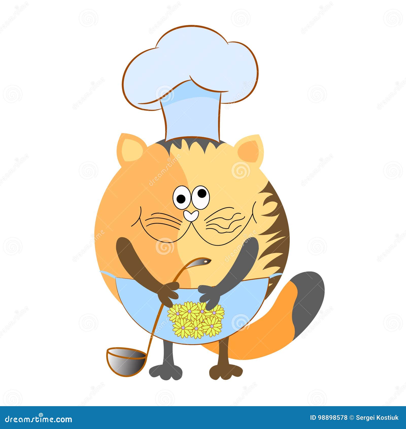 Cat cartoon stock vector. Illustration of color, cartoon - 98898578