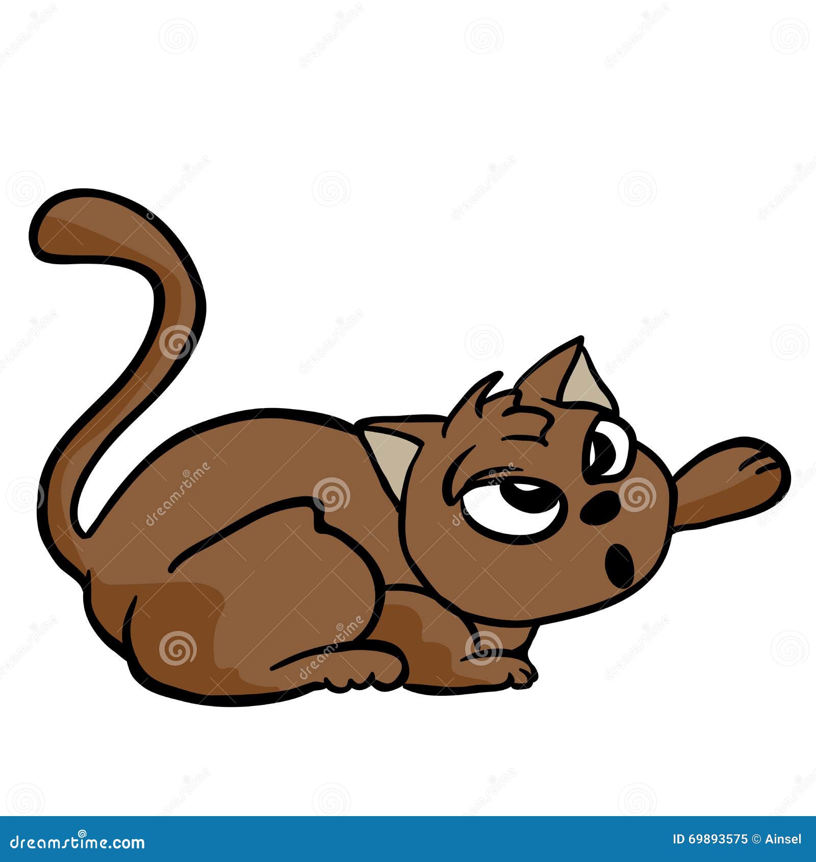 Cat 1 stock vector. Illustration of line, kitten, black - 69893575