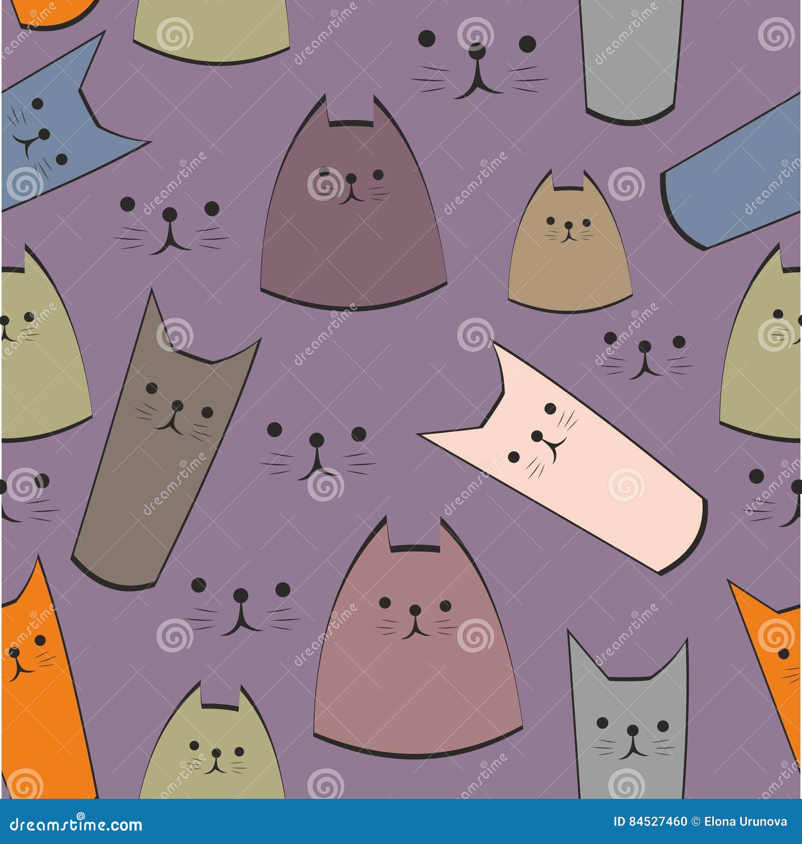 Cat in cartoon style stock vector. Illustration of cartoon - 84527460