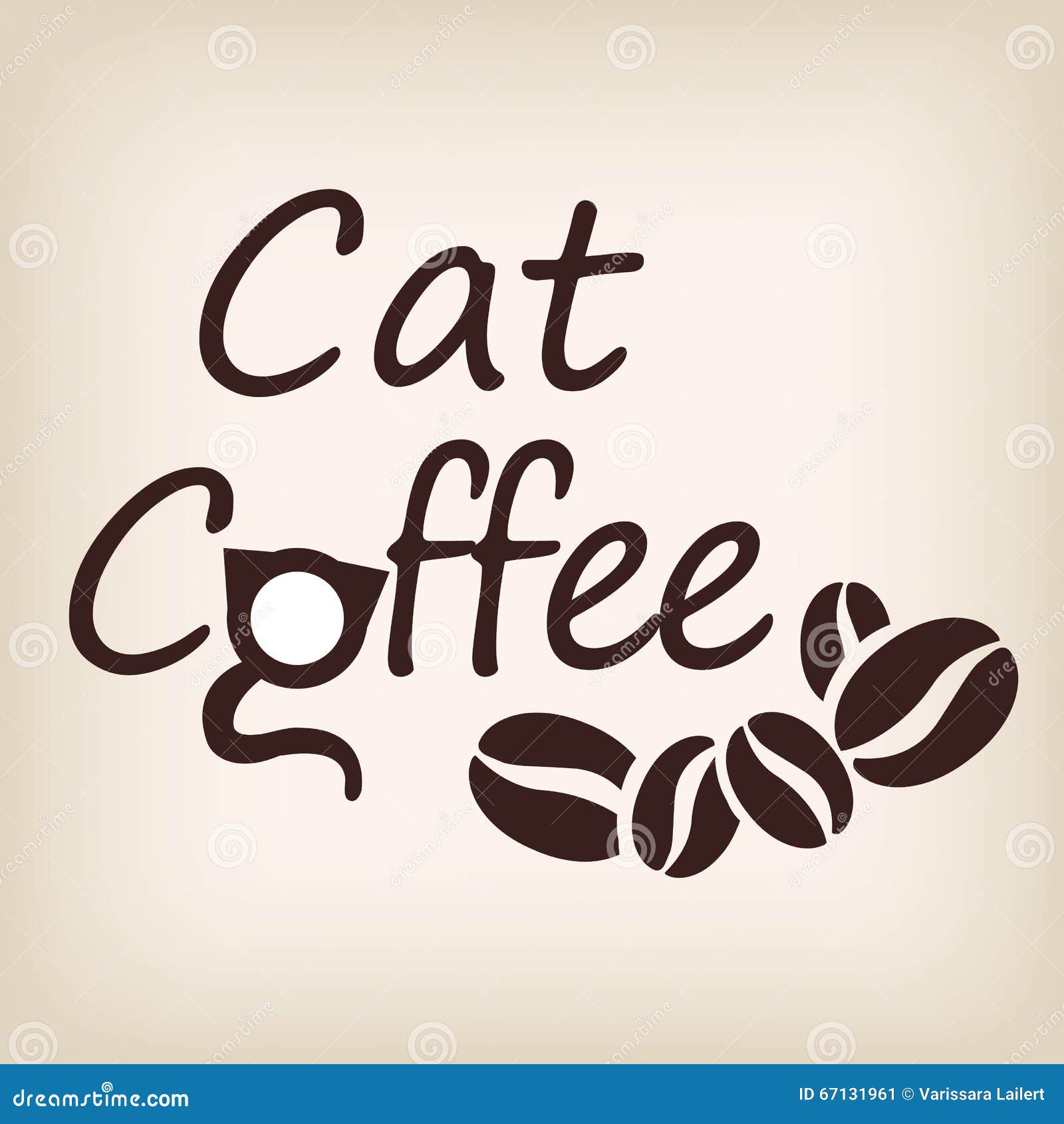Cat Coffee Logo Design. Vector Illustration. Stock Vector ...