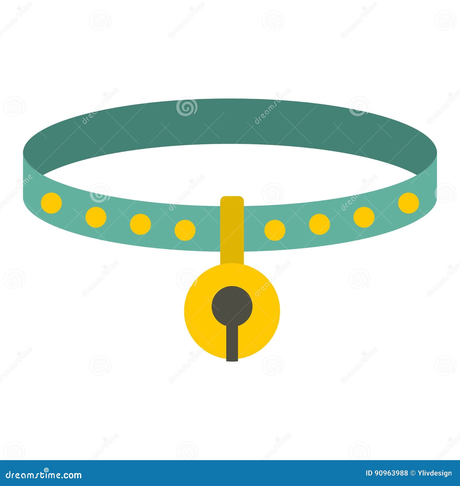 Dog Collar Icon In Cartoon Style Isolated On White Background ...