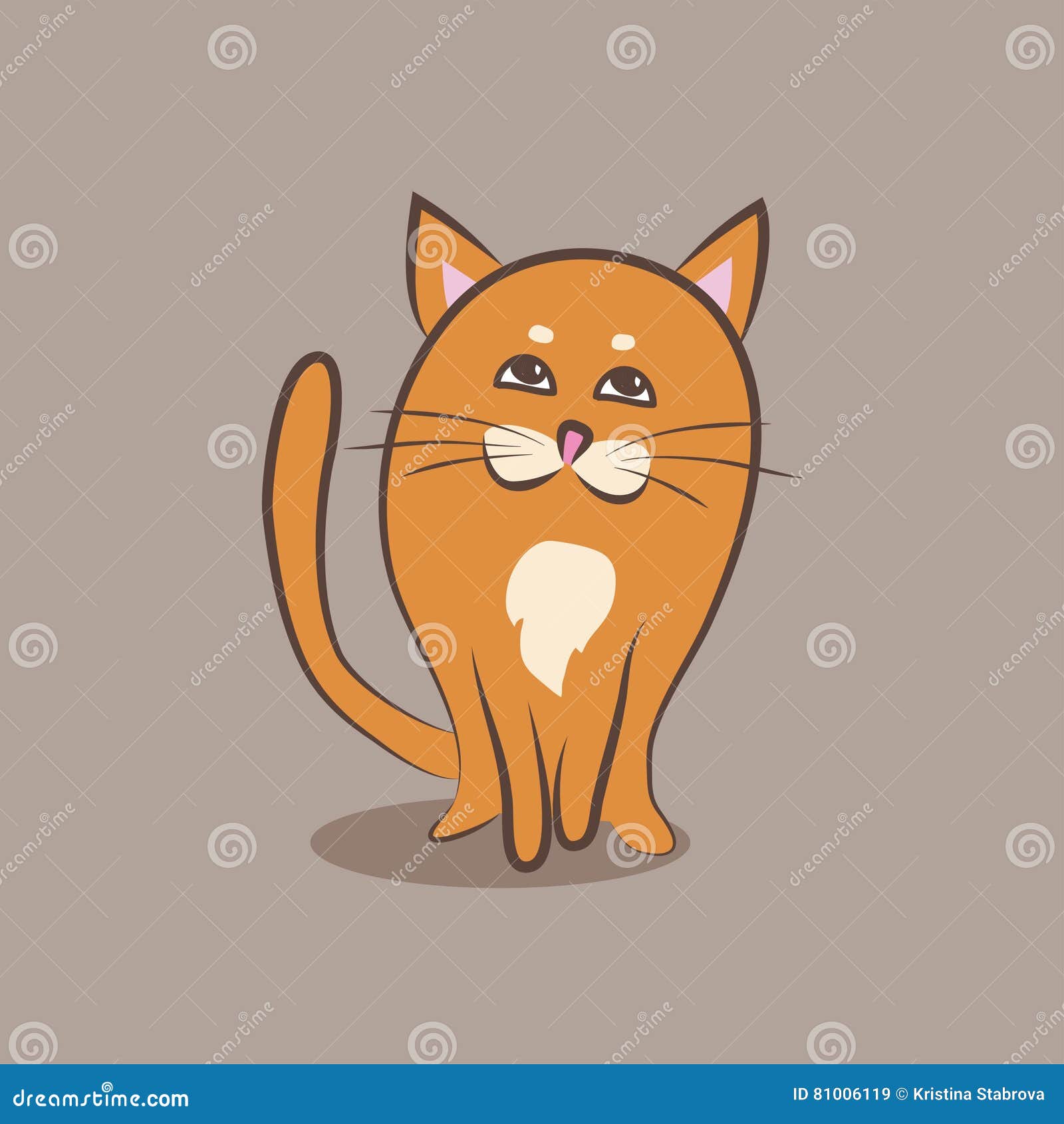 Cat. Color doodle stock vector. Illustration of black - 81006119