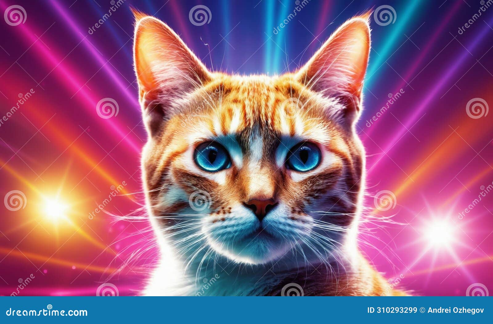 Cat Dancing Disco on the Dance Floor Stock Image - Image of neon ...