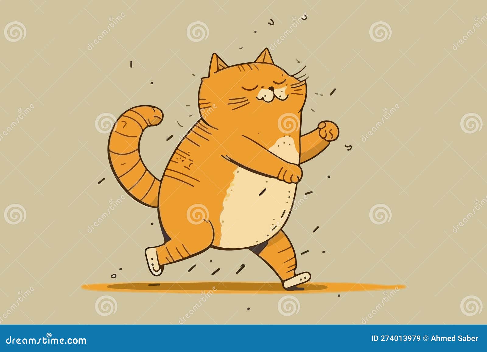 Cat Dancing Vector Illustration Stock Vector - Illustration of clothing ...