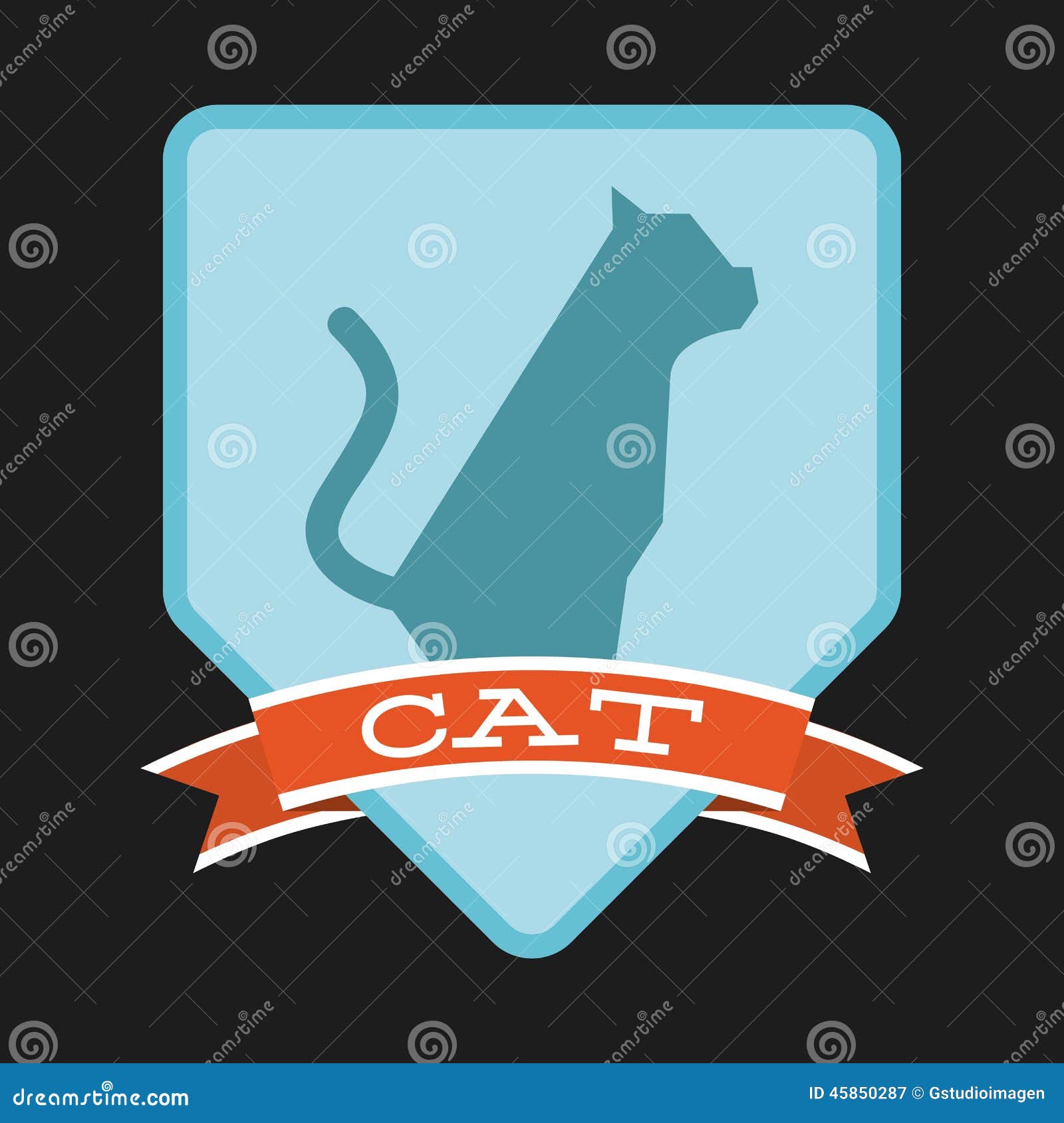 Cat design stock vector. Illustration of pussycat, graphic - 45850287