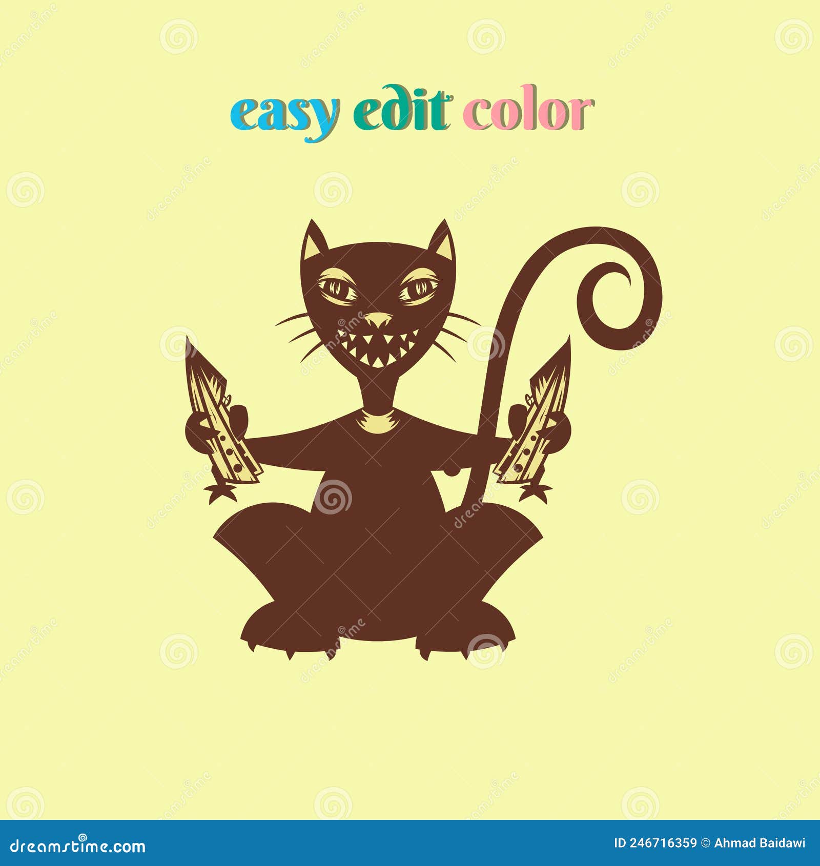 Cat Devil Cartoon Character Stock Image - Illustration of kitten ...