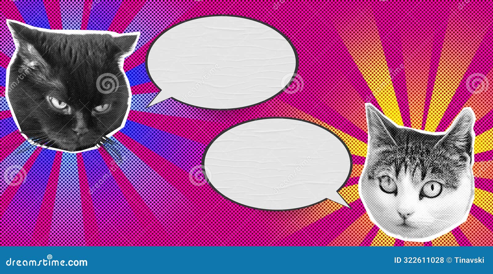 Cat dialog copy space stock photo. Image of cartoon - 322611028