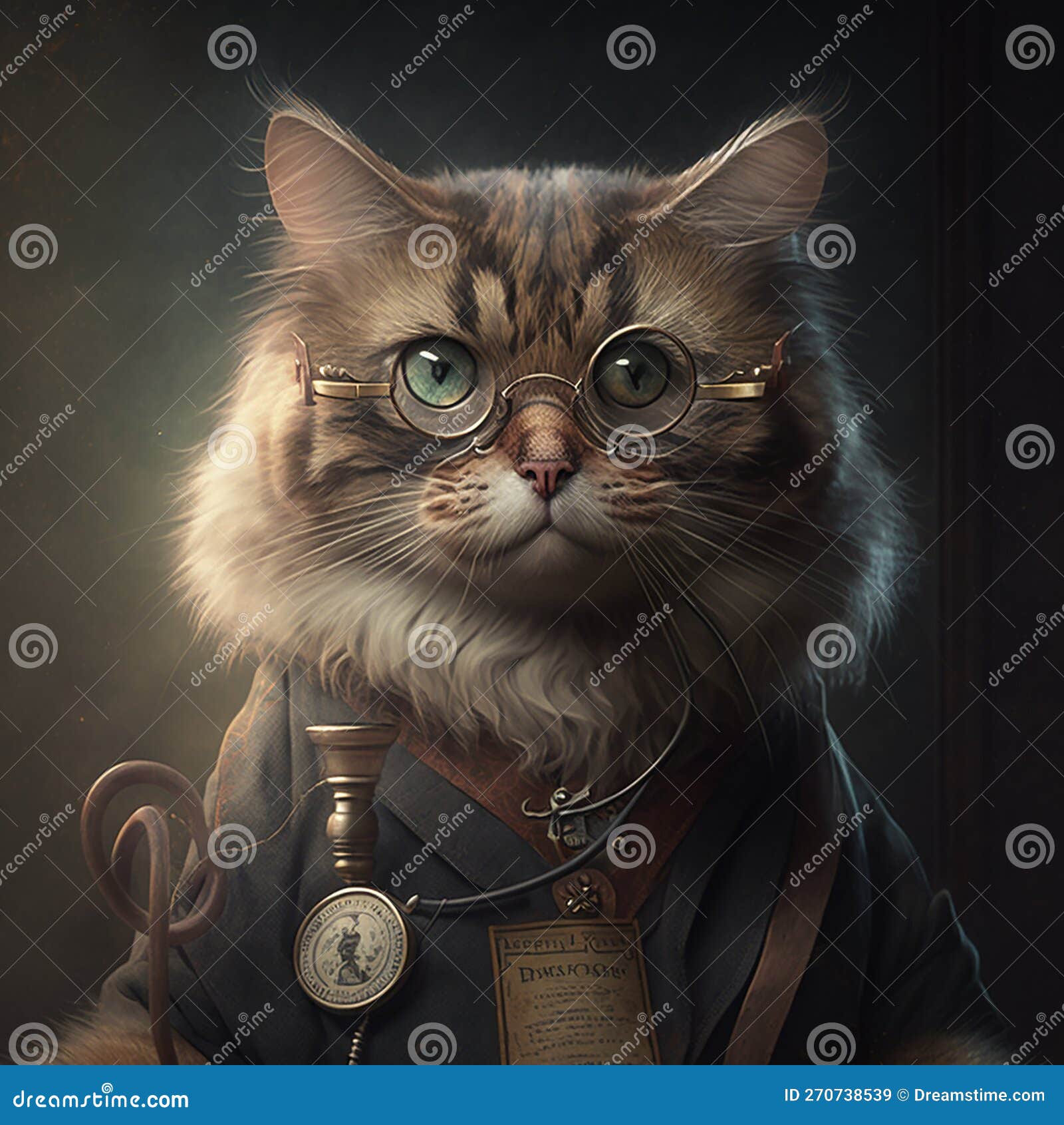 A cat doctor stock illustration. Illustration of background - 270738539