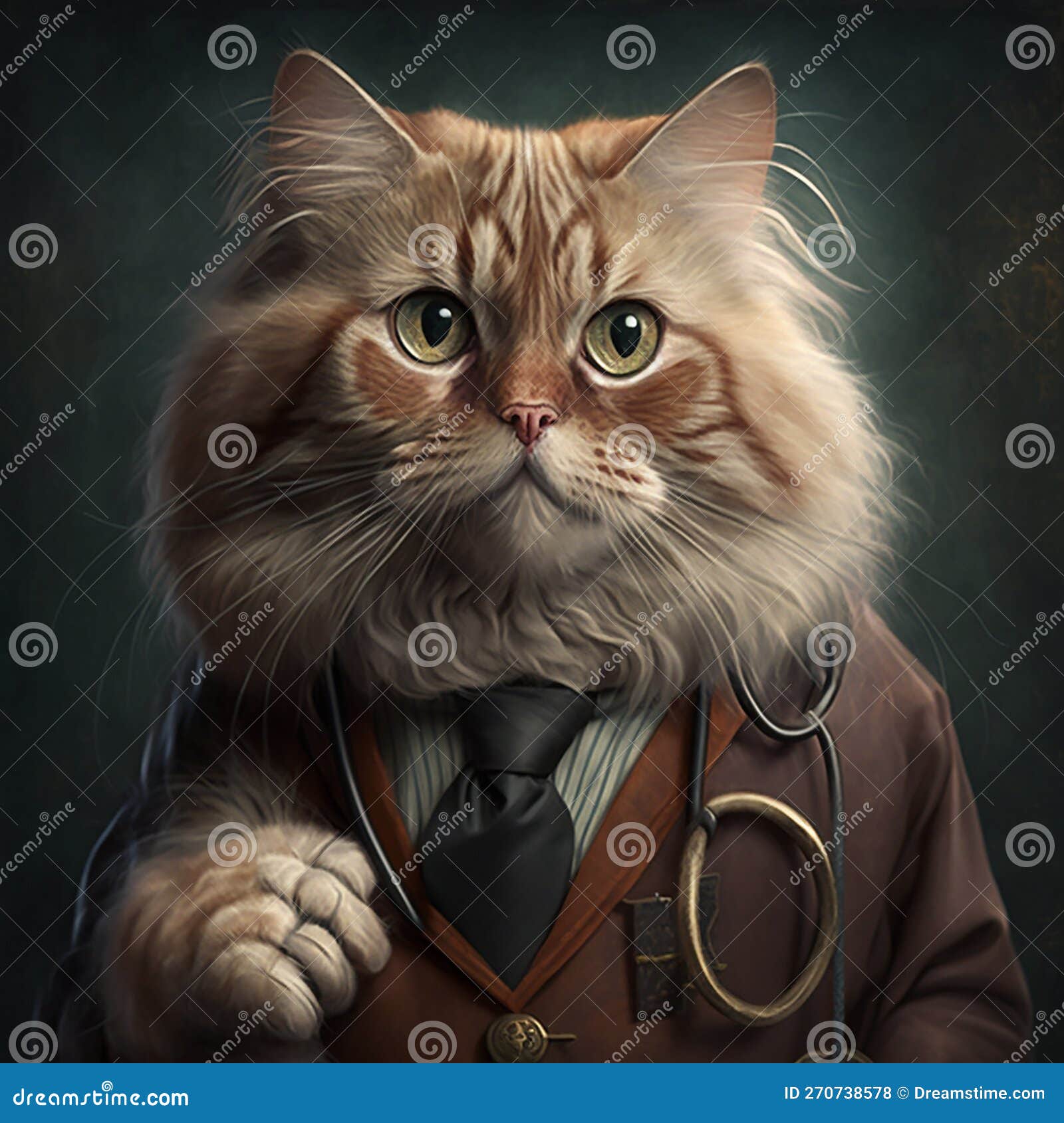 A cat doctor stock illustration. Illustration of generated - 270738578
