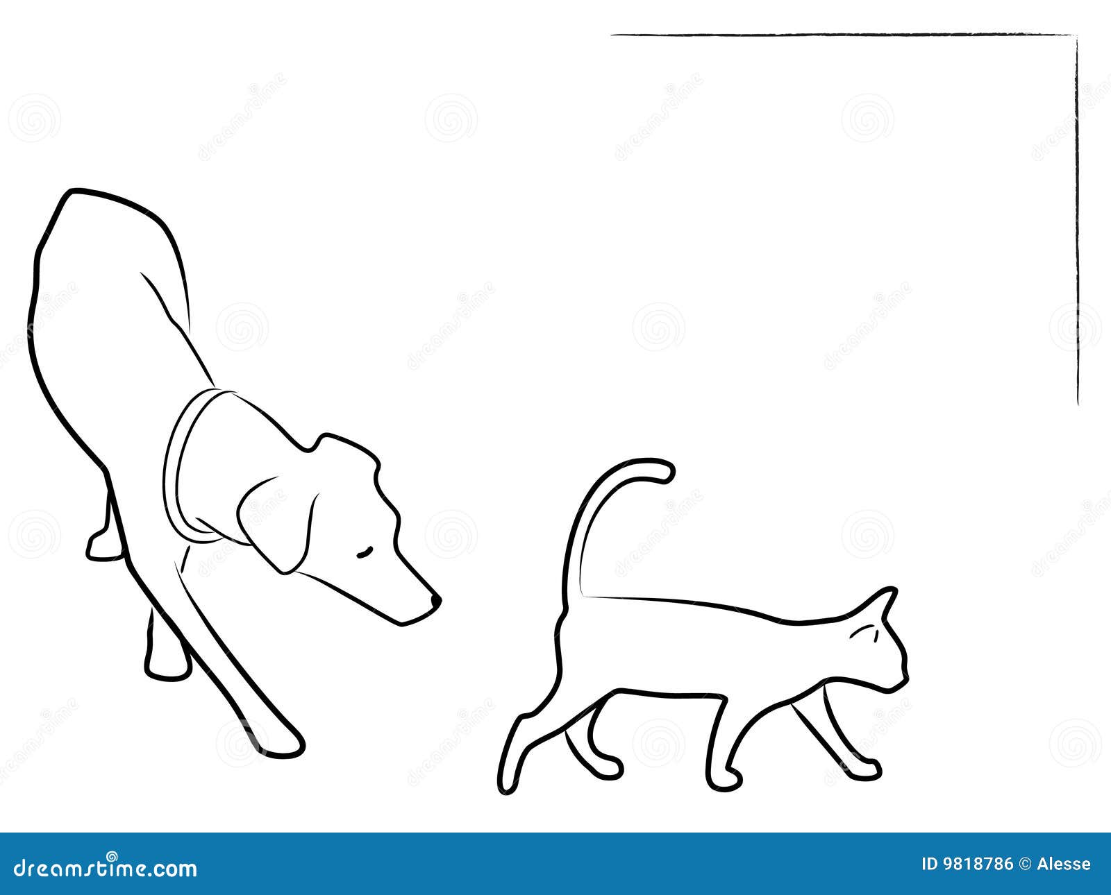 Dog Chasing Cat Clip Art