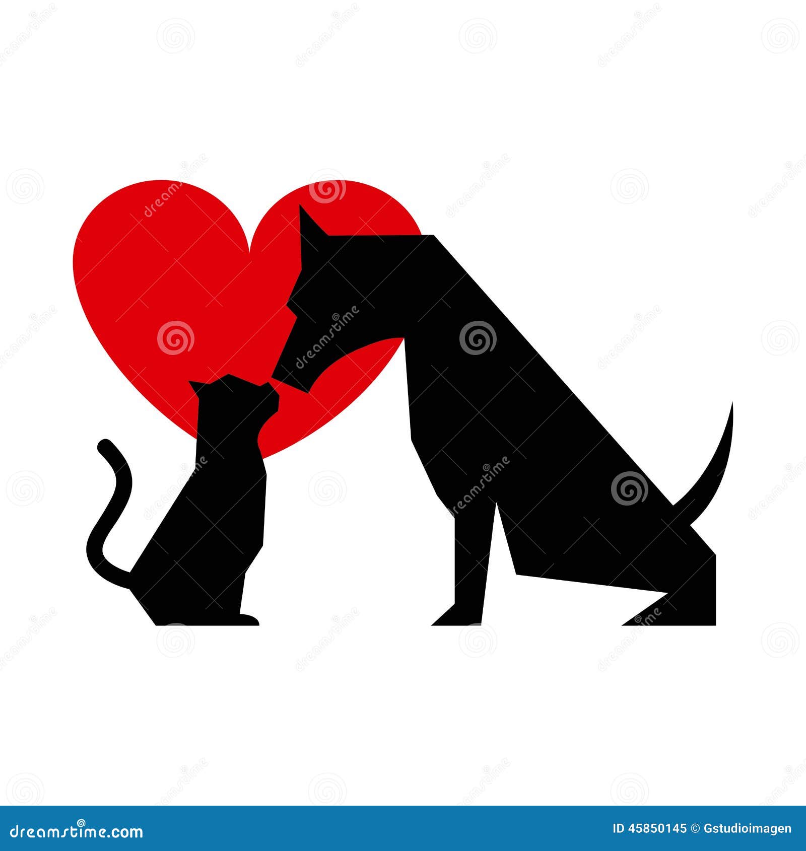 Cat and dog design stock vector. Illustration of design - 45850145