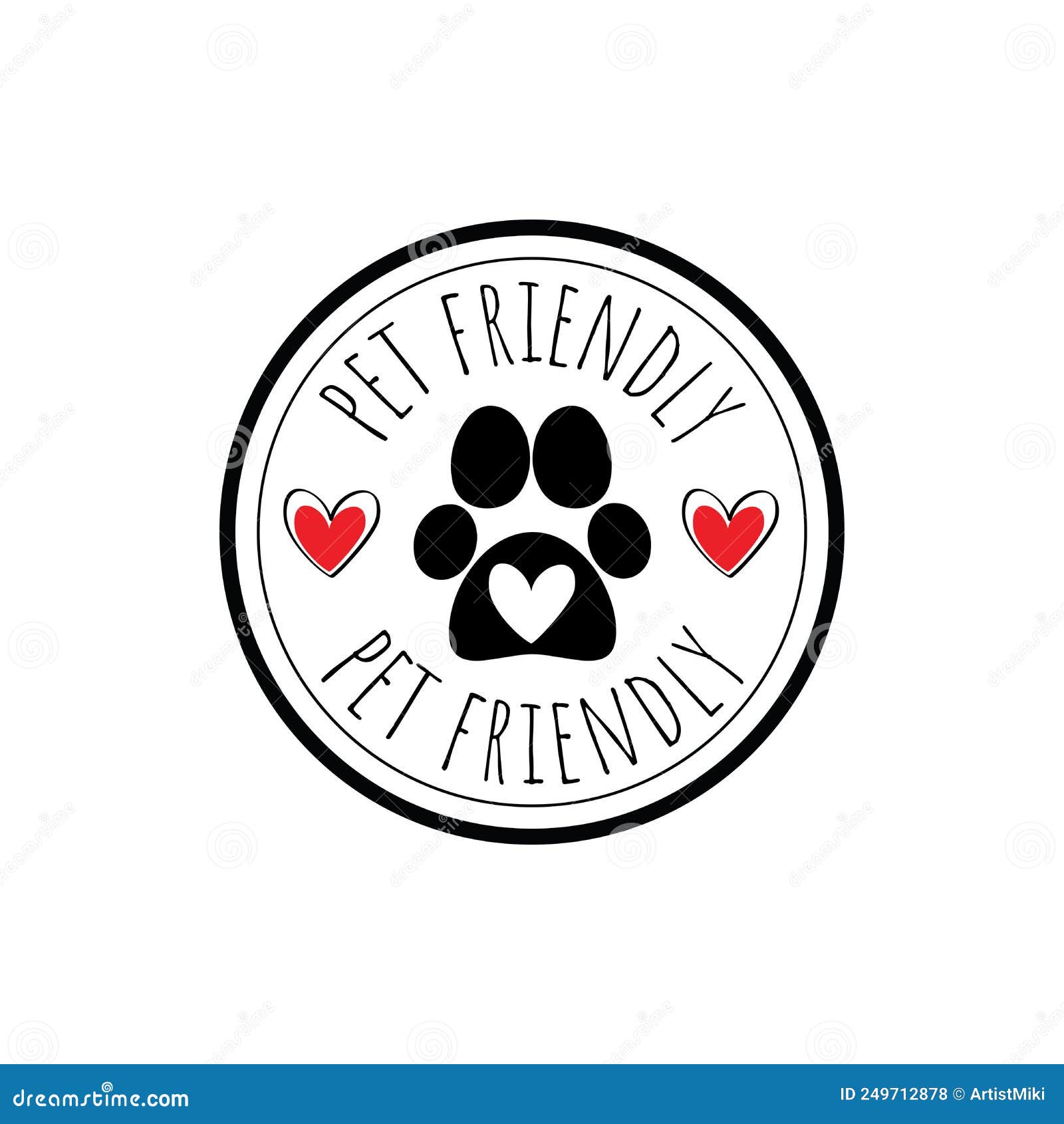 Pet friendly logo, vector stock vector. Illustration of logo - 249712878