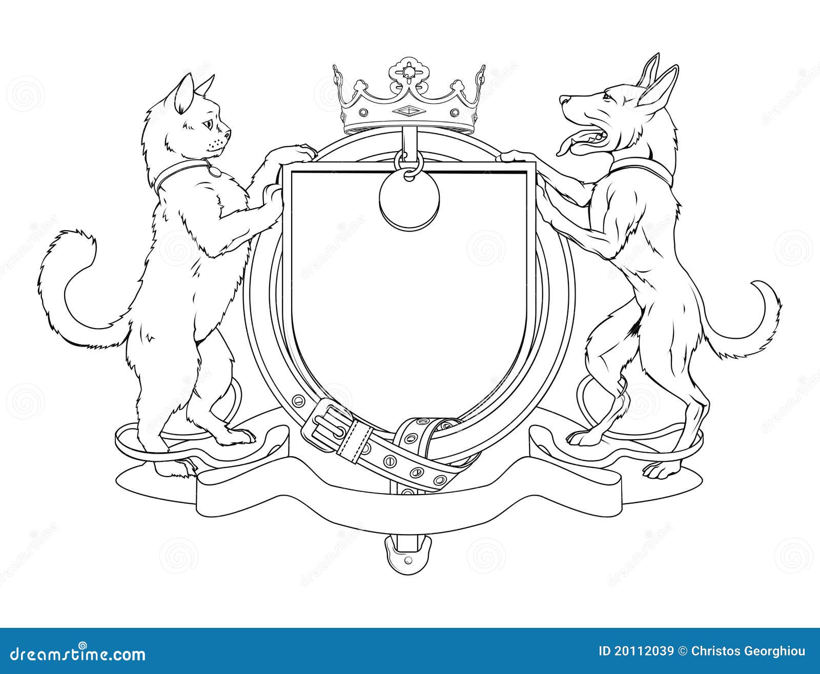 Heraldic Shield Centaur And Knight Helmet. Fantastic Beasts. Template ...