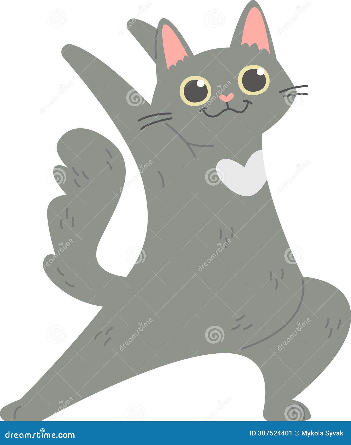 Cat Doing Exercises stock illustration. Illustration of health - 307524401