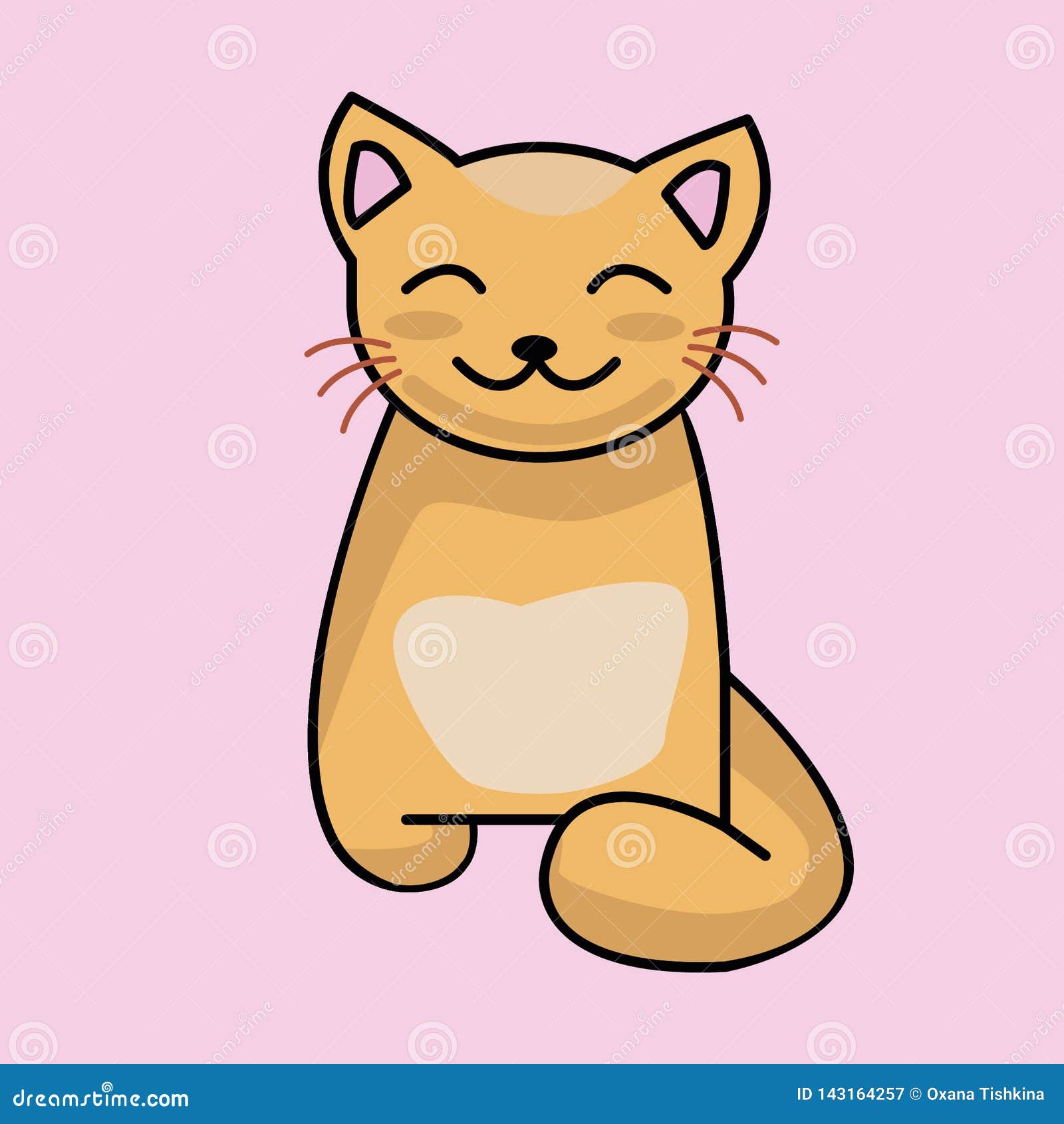 Cat doodle vector image stock vector. Illustration of flat - 143164257