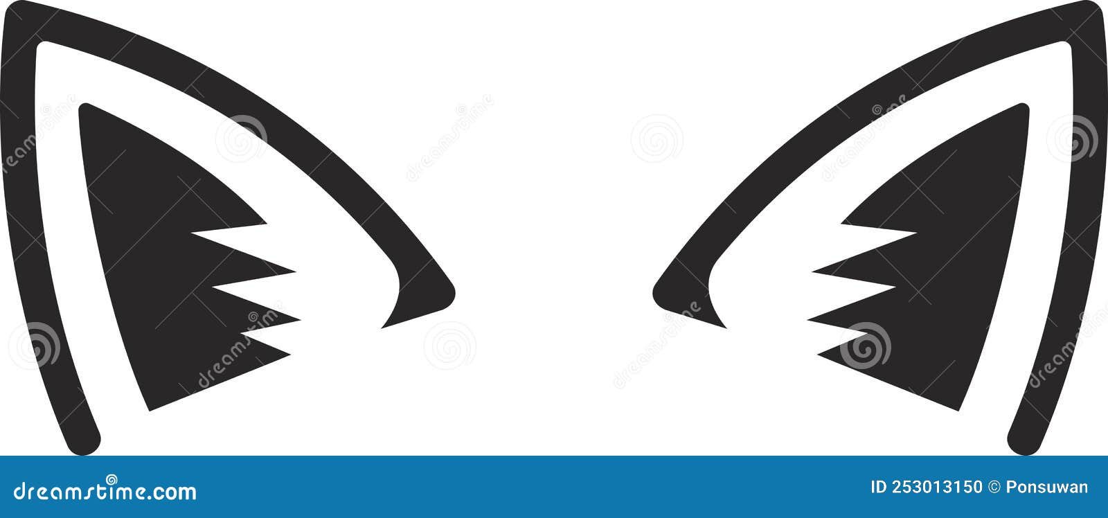 Cat Ear Icon. Vector Illustration Stock Vector - Illustration of ears ...