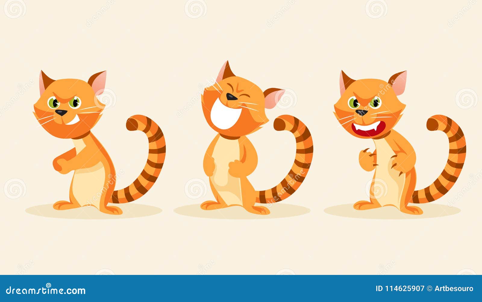 Cat emotion vector stock vector. Illustration of mammal - 114625907
