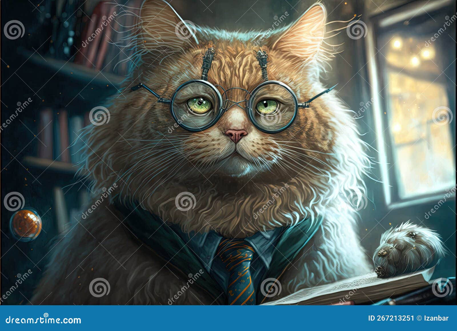 Cat Engeneer Llustration Generative Ai Stock Illustration ...