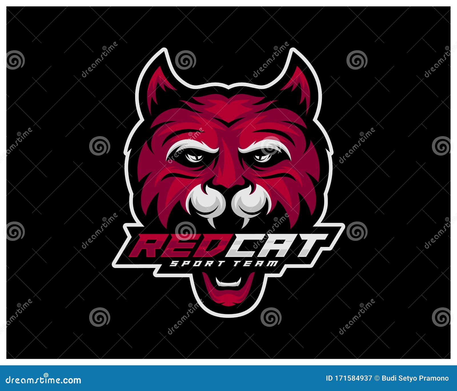 Cat Esport Gaming Mascot Logo Template Vector. Modern Head Cat Logo ...