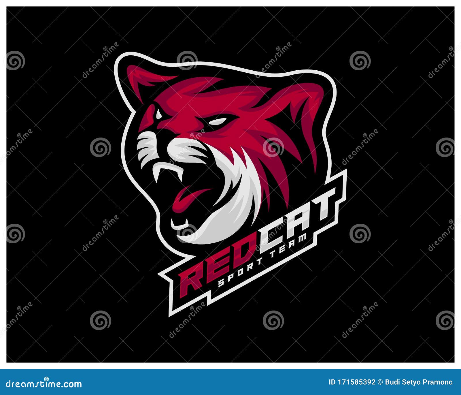 Cat Esport Gaming Mascot Logo Template Vector. Modern Head Cat Logo ...