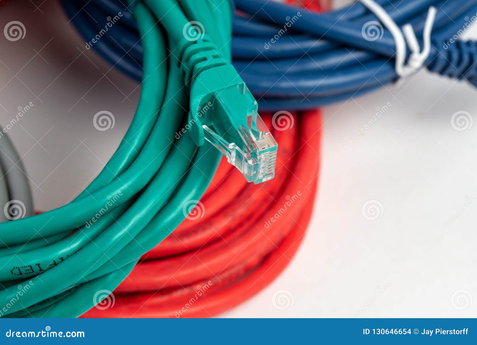 Cat 5, 6 Ethernet Cables for Computers, Red, Green and Blue Colors ...