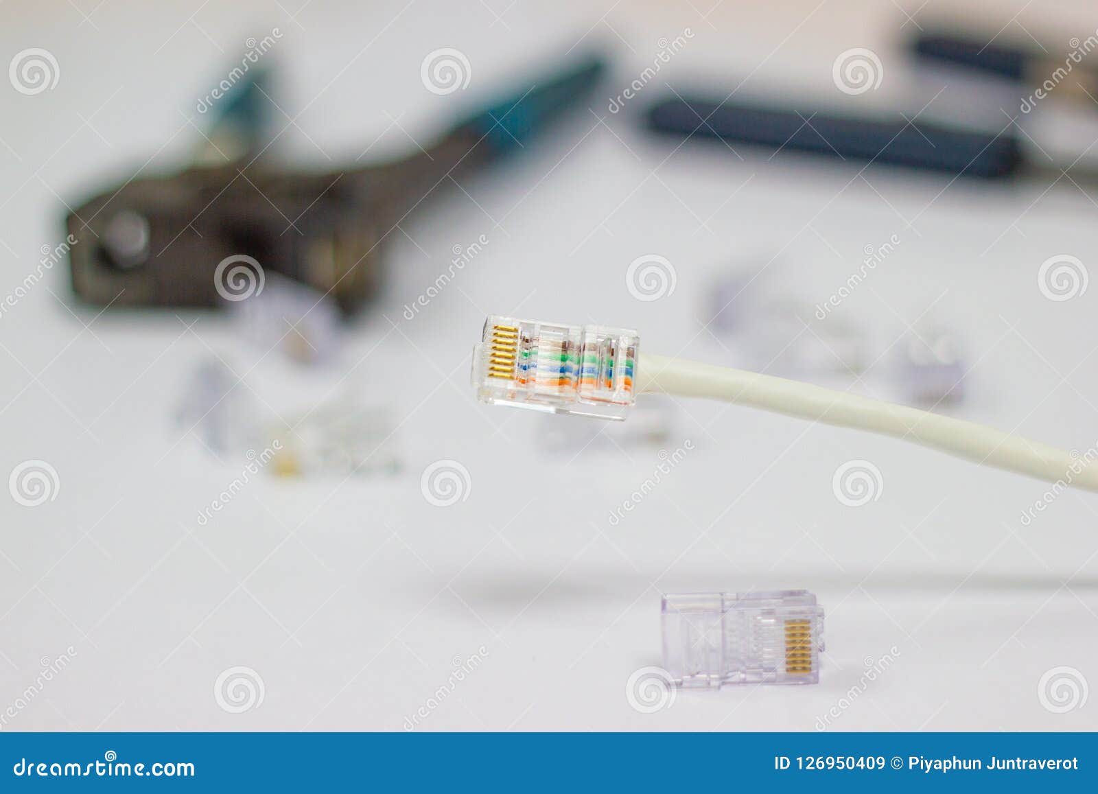 CAT5 Ethernet Network Cable for Computer Stock Image - Image of connect ...