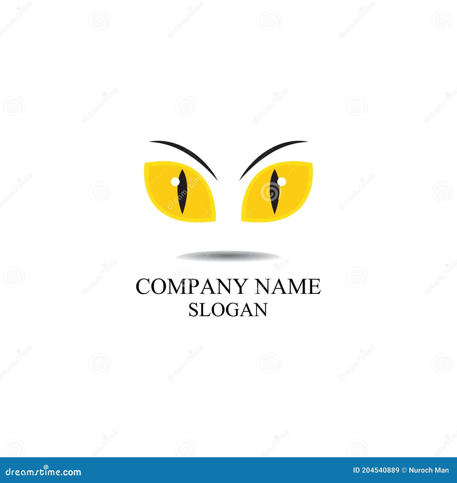 Cat eye logo design icon. stock vector. Illustration of look - 204540889