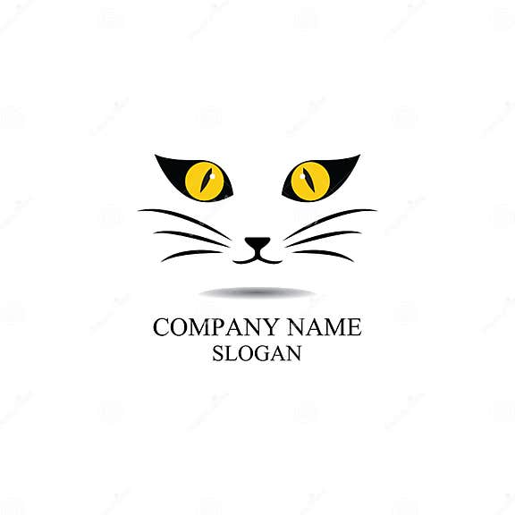Cat eye logo design icon. stock vector. Illustration of logo - 204540900