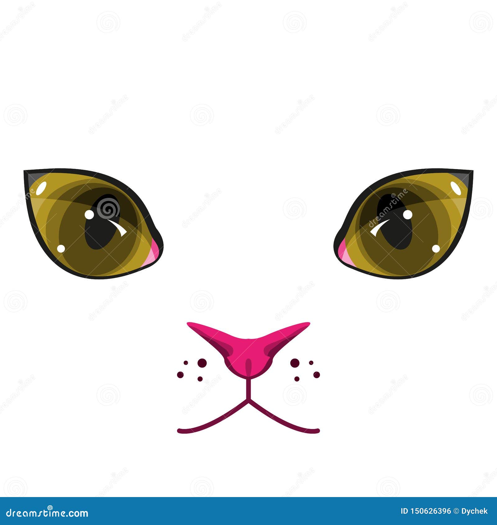 Cat Eye. Simple Flat Vector Illustration Stock Vector - Illustration of ...