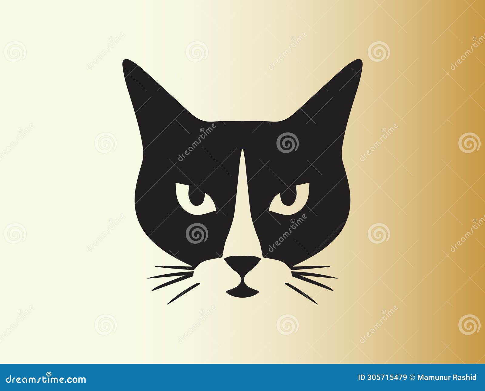 Cat face logo design stock vector. Illustration of design - 305715479