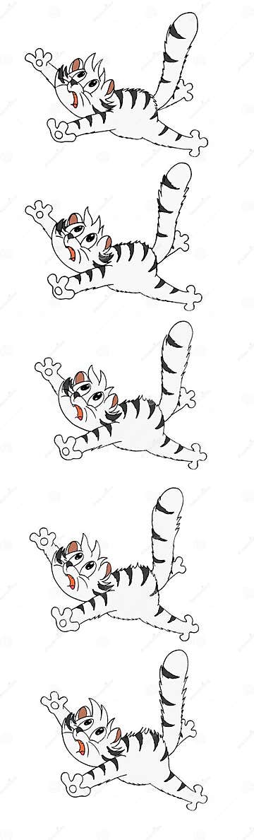 Cat falling stock illustration. Illustration of frame - 43461905