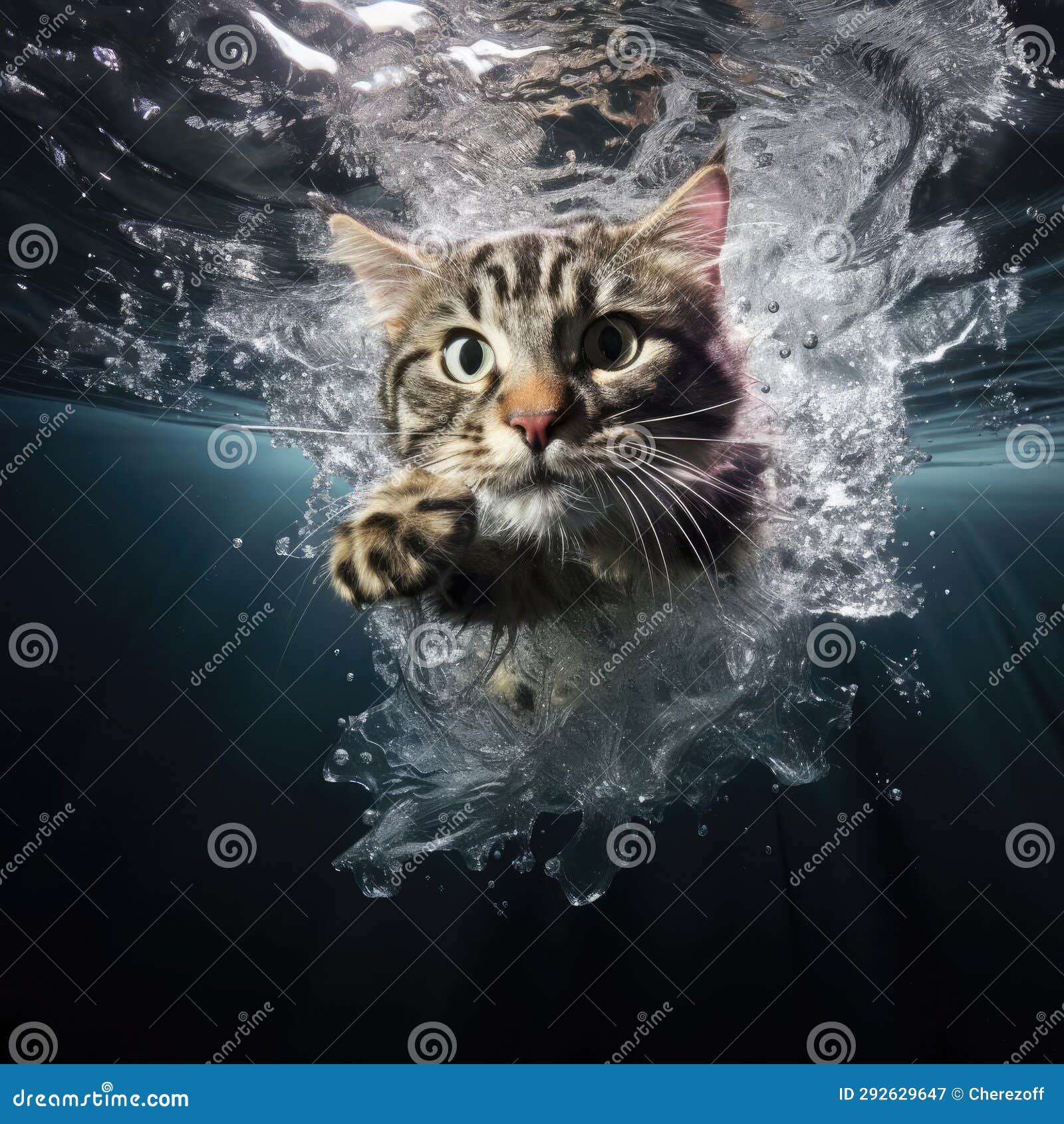 Cat Falling into the Water, Splash Stock Image - Image of love, learn ...