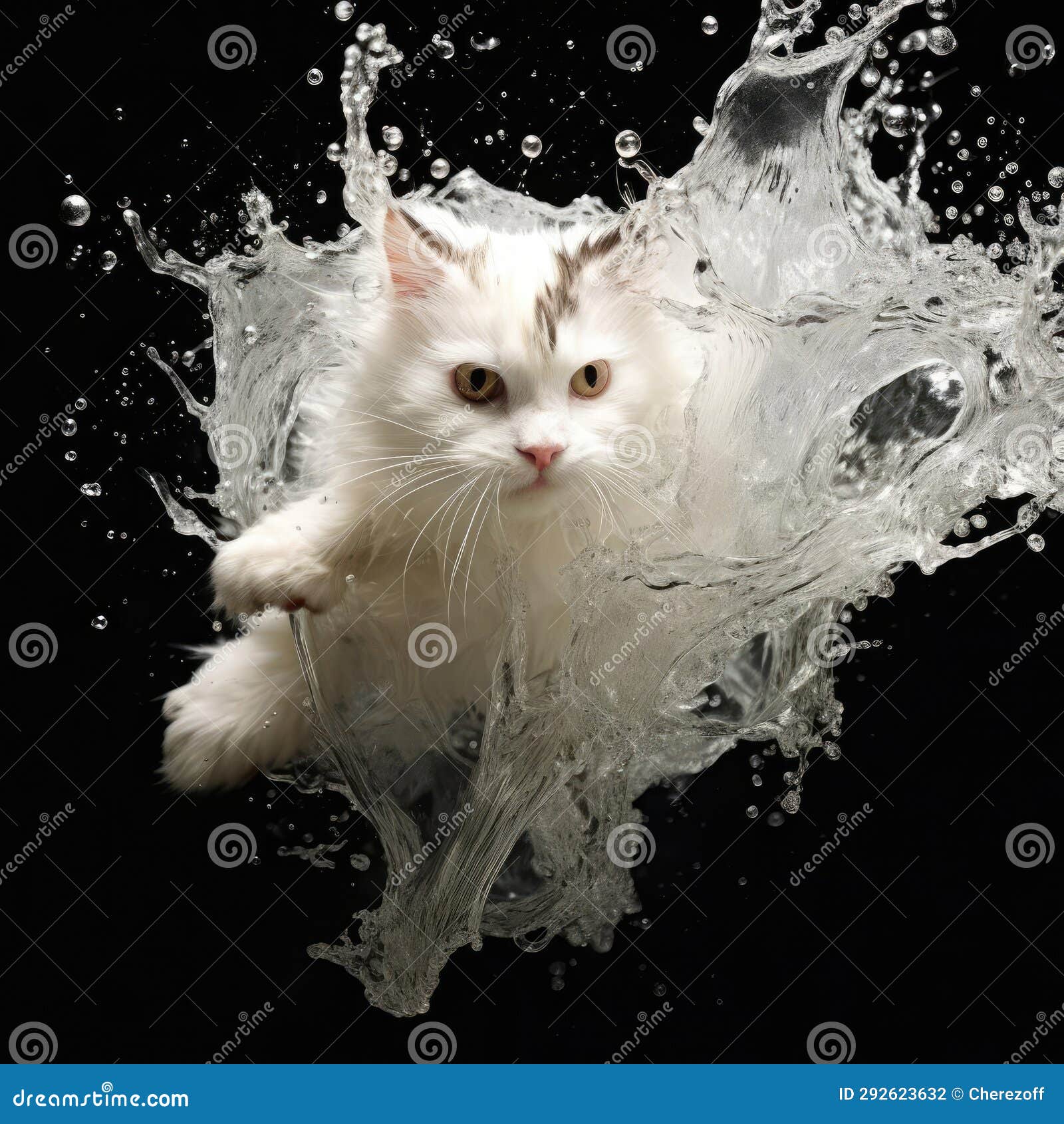 Cat Falling into the Water, Splash Stock Photo - Image of bathtub ...