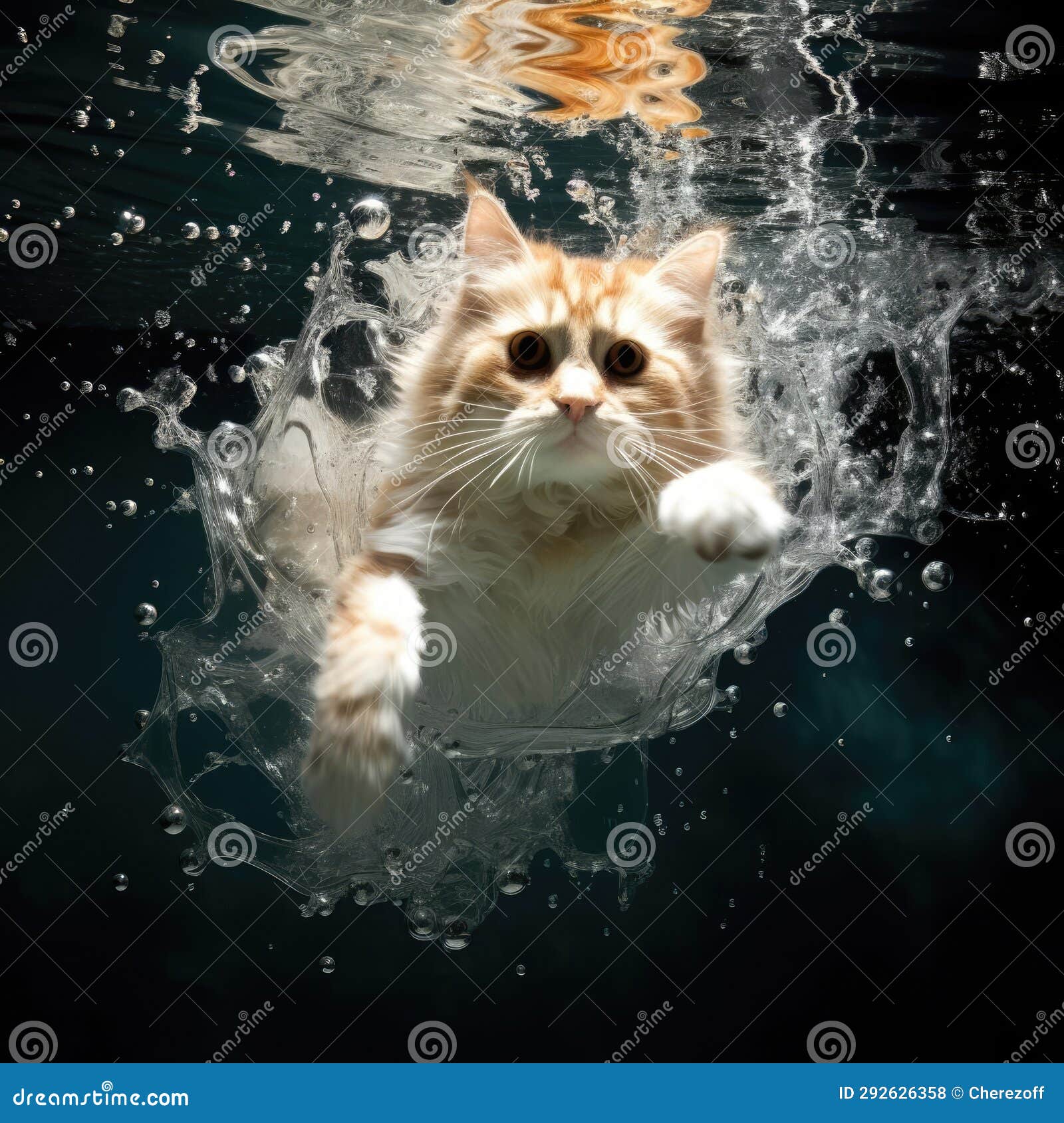 Cat Falling into the Water, Splash Stock Photo - Image of funny, liquid ...