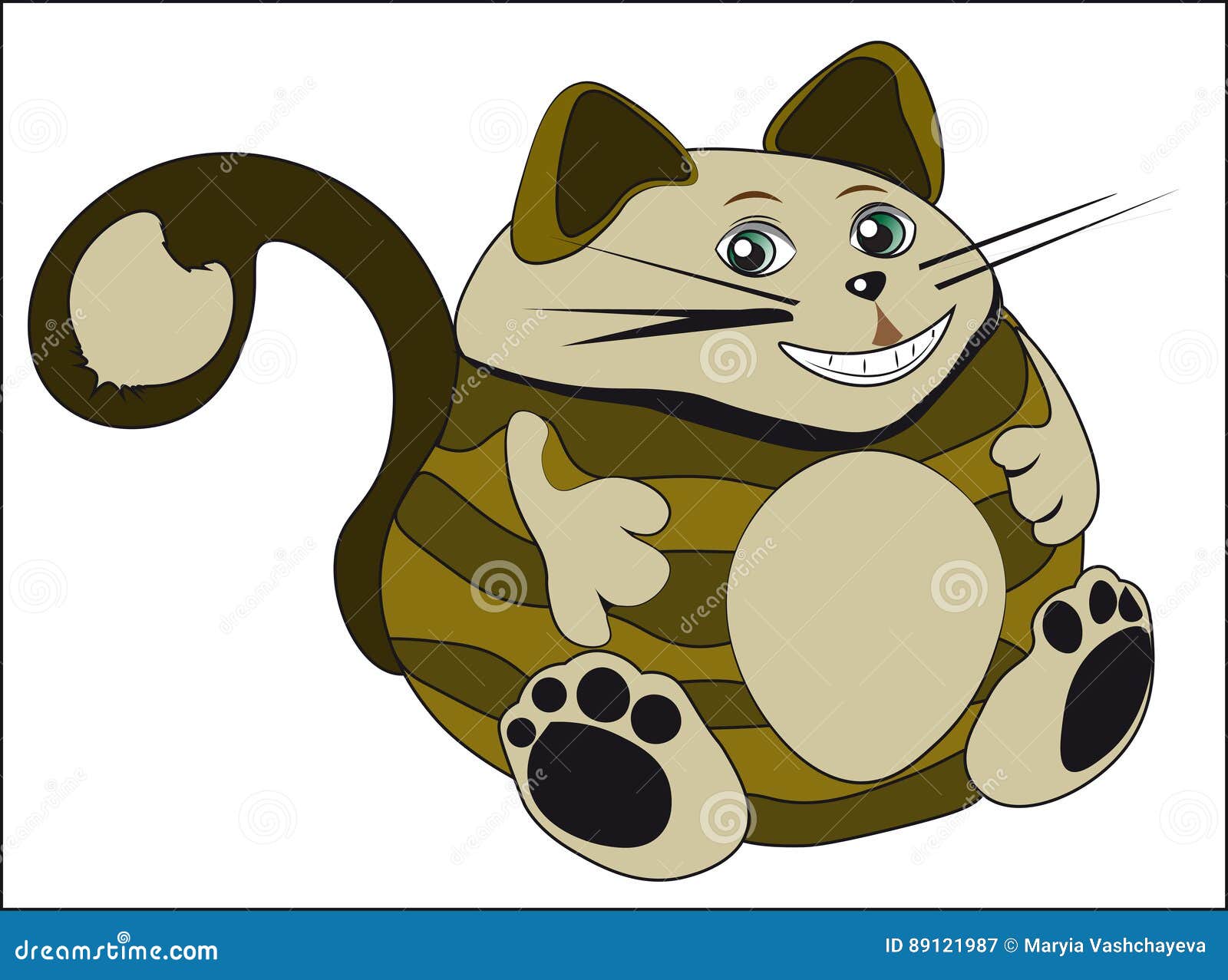 Cat Fat ilustración del vector. Ilustración de mascota - 89121987