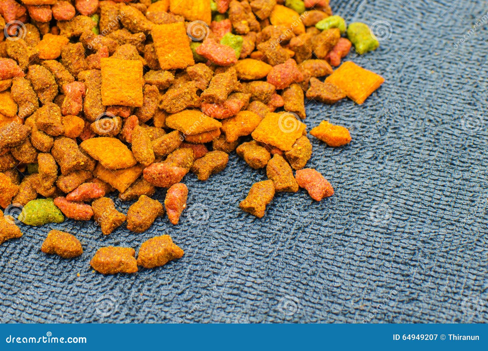 Cat Food, Granules, on Grey Background Stock Image - Image of granules ...