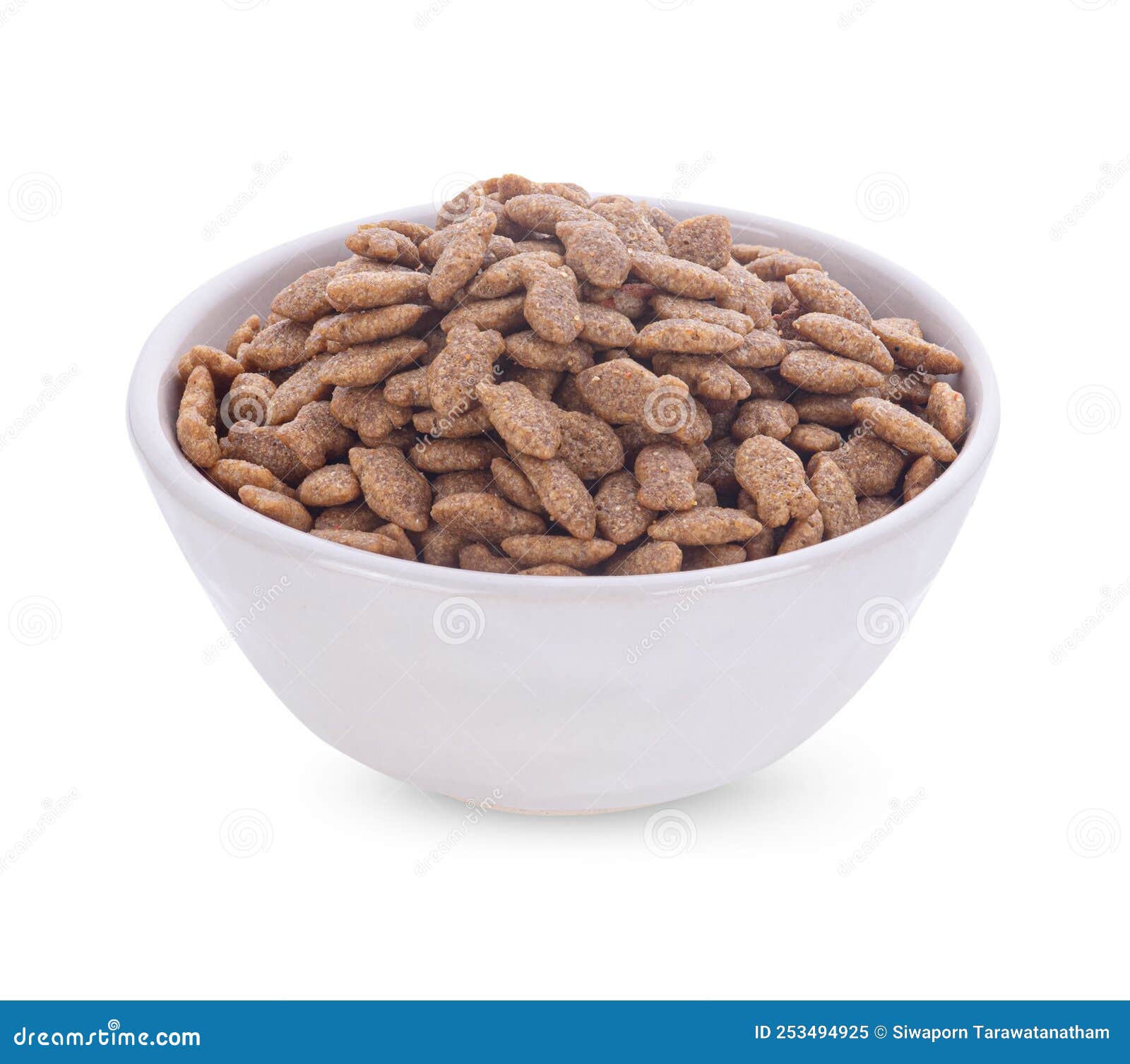 Cat Food Isolated on White Background Stock Image - Image of brown ...